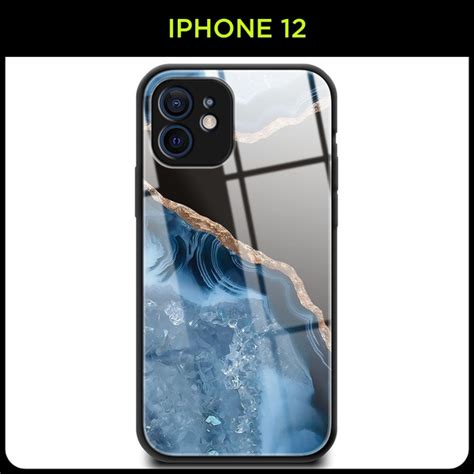 Стеклянный чехол на Apple iPhone 12/12 Pro / Айфон 12 с принтом "Чёрно ...
