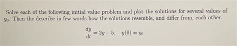 solve each of the following initial value problem and plot the