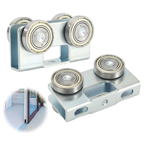 Benustra 4 Wheel Trolley Assembly Rollers 2pcs Light Duty Trolley Assembly Roller For 1 58