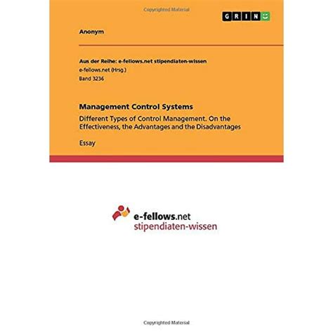 Management Control Systems Different Types Of Control Management On