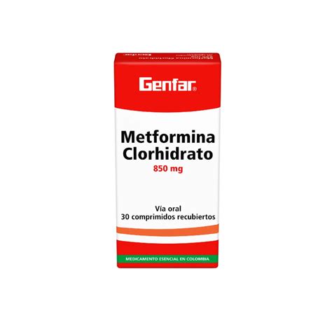 Metformina Clorhidrato Winthrop 850 Mg Tableta Recubierta Caja X 30