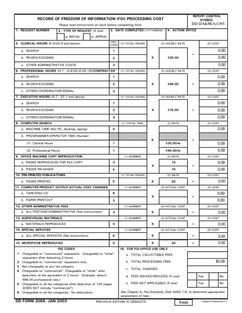 Dd Form 2086 Fill Out Sign Online And Download Fillable Pdf