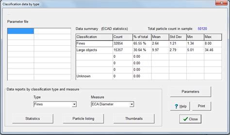 Separating Subcomponents Of A Sample Particle Shape Particle Size