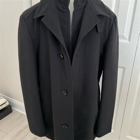 Hugo Boss Jackets And Coats Boss Hugo Boss Mens Elegant Black Wool