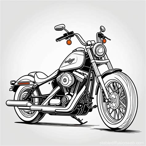 How To Draw A Harley Davidson Motorcycle Easy