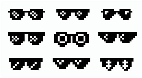 Pixel Glasses Vector Art Icons And Graphics For Free Download