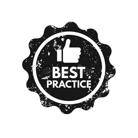 Best Practice Icon Label Sign Stock Vector Illustration Of Thumb