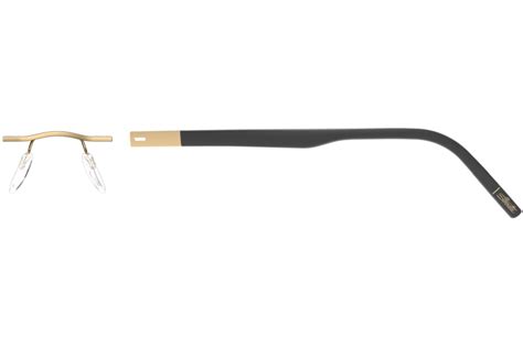 Silhouette Eyeglasses Identity Chassis 5535 7520 Gold Black 19x145