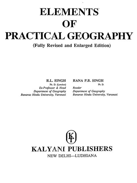 Practical Geography Book By Rl Singh In English Pdf