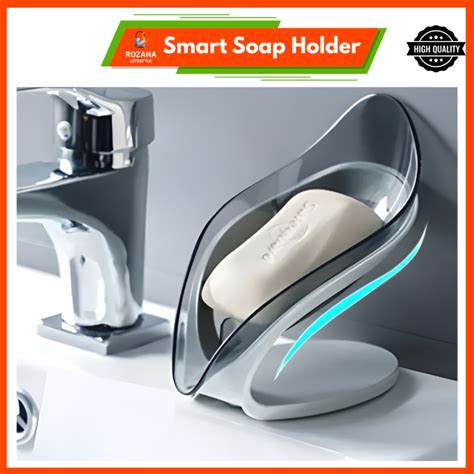 Smart Leaf Shape Soap Holder Self Draining Bathroom And Kitchen