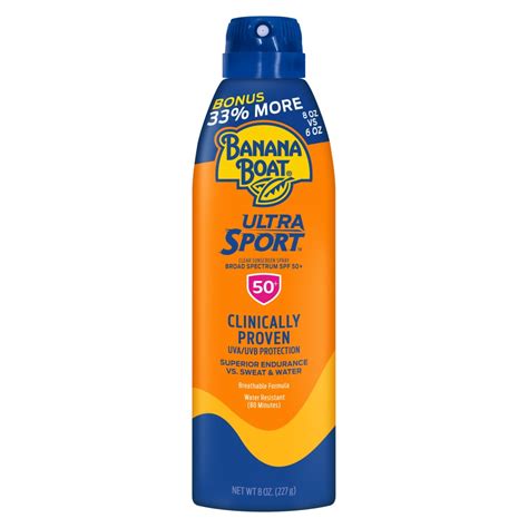 Banana Boat Ultra Sport Clear Sunscreen Spray Spf 50 8 Fl Oz Pay