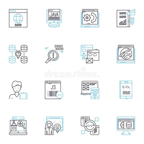 Easy Tech Linear Icons Set Simplicity Efficiency Accessible User