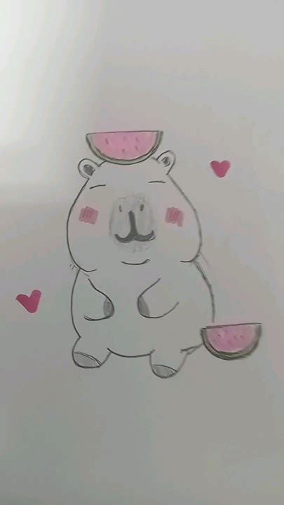 Drawing Cacpybara Cute Baodlami2 Youtube