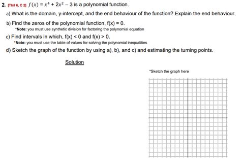 Solved 2. [Th/l 6, c 2] f(x)=x4+2x2−3 is a polynomial | Chegg.com