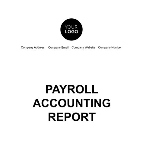 Payroll Accounting Report Template Edit Online And Download Example