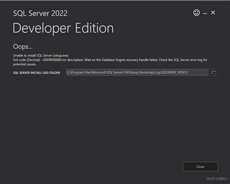 Sql Server 2022 Installation Error Microsoft Qanda