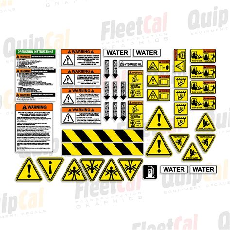Hypac Roller Compactor Safety Decal Set Truck And Equipment Decals