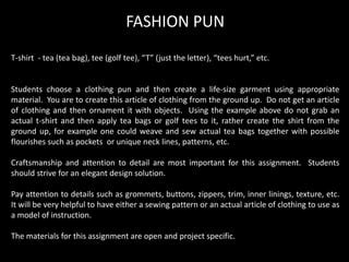 3d Design Fashion Pun Project Pptx