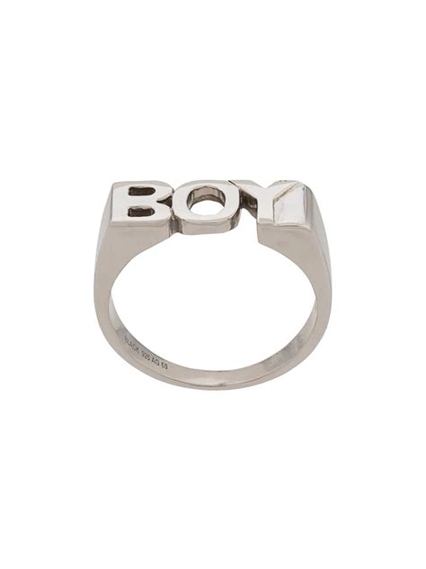 Maria Black Boy Ring Silver Farfetch Uk
