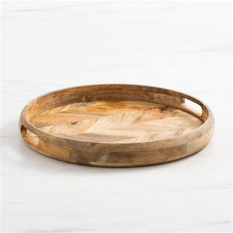 Salisbury And Co Grove Round Mango Wood Serving Tray 50x6cm Serving Tray Wood Serving Tray