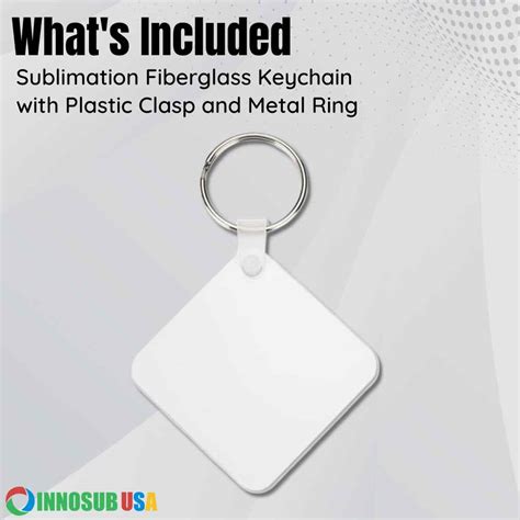 Sublimation Printing Fiberglass Keychain Blank 2 Sided Innosub Usa