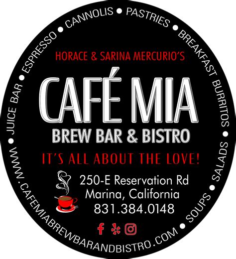 Café Mia Brew Bar And Bistro Marina Menu And Hours Order Delivery