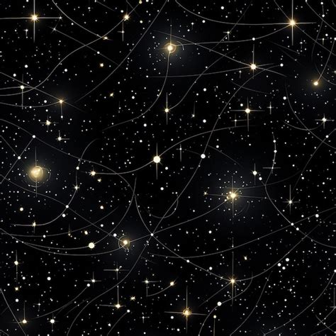Premium Ai Image Constellations And Stars Background Design Seamless Pattern