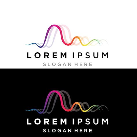 Conception De Licône Vectorielle Du Logo De Londe Sonore De La Ligne