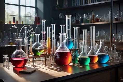 Premium Photo Laboratory Glassware In A Laboratory