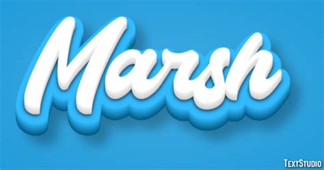 Marsh Text Effect And Logo Design Name