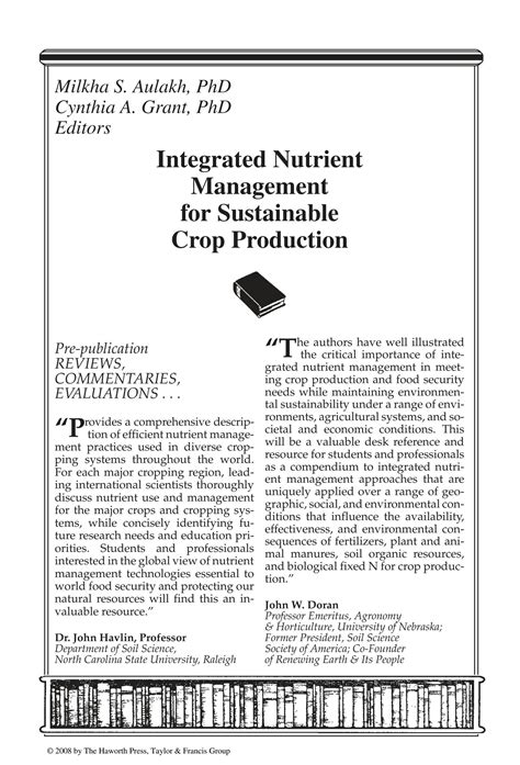 Solution Ebook Integrated Nutrient Management For Sustainable Crop