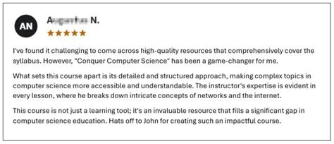 Courses Conquer Computer Science