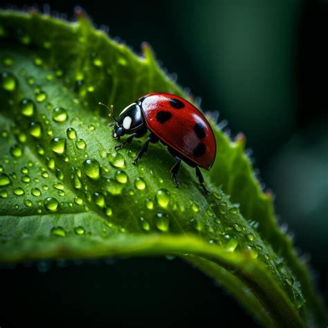 Premium Ai Image Close Up Ladybug