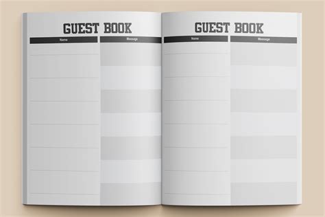 Guest Book Editable Kdp Interior Design Graphic By Flowdesign