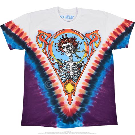 Grateful Dead Bertha V Dye Tie Dye T Shirt Tee Liquid Blue