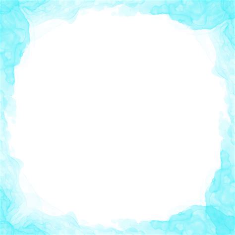 Abstract Cyan Ink Frame 34002887 Png