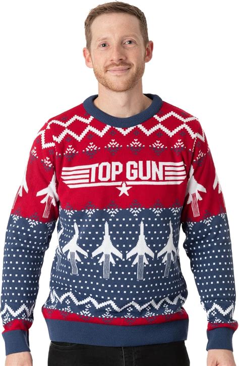 Top Gun Adults Christmas Jumper Mens Ladies Fighter Jet Plane Movie