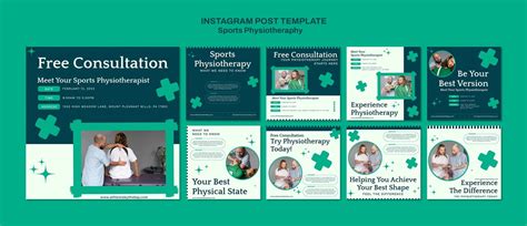 Free Psd Sports Physiotherapy Instagram Posts