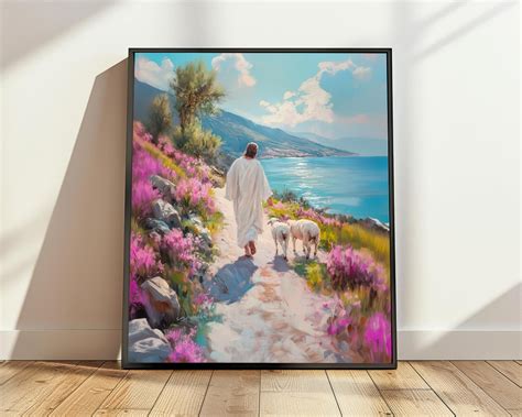 Jesus Christ Leaves The 99 Art Wall Art Bible Verse Art Lds Christian