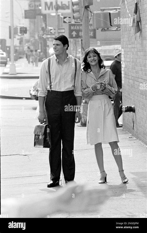 Christopher Reeve Portraying Clark Kent Aka Superman Left Margot