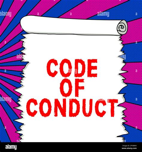 Text Sign Showing Code Of Conduct Concept Meaning Ethics Rules Moral