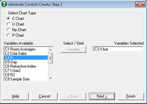 unistat statistics software quality control attribute control charts