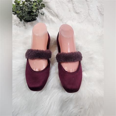 Ugg Shoes Ugg Lena Fluff Flat Mary Jane Ballet Port Satin Sheepskin Poshmark