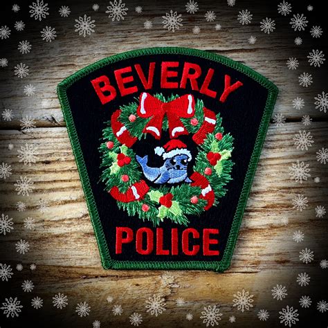 Beverly Ma Pd 2022 Christmas Shoebert Patch Authentic Ghost Patch