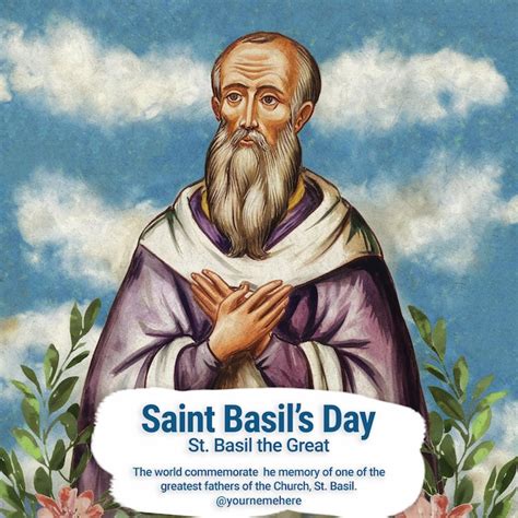 Feliz Día De San Basilio San Basilio El Gran Día De San Basilo Es Una Celebración Anual Psd