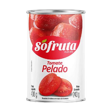 Tomate Pelado Int Lata 24x400g Só Fruta