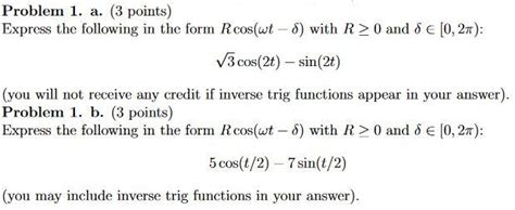 solved problem 1 a 3 points express the following in the