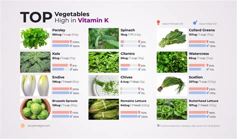 Vitamin K Content In Fruits And Vegetables At Amy Dixon Blog
