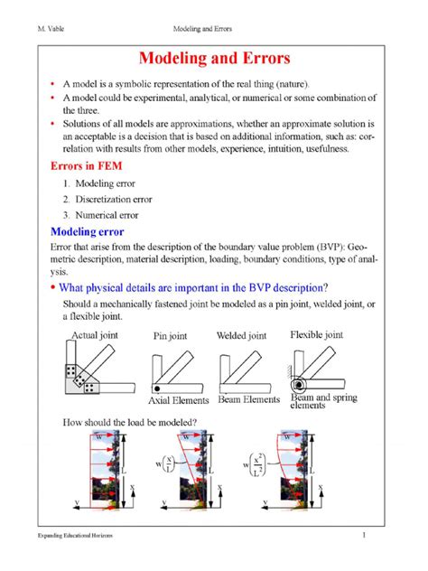 Fem Senior Modeling And Errors Pdf