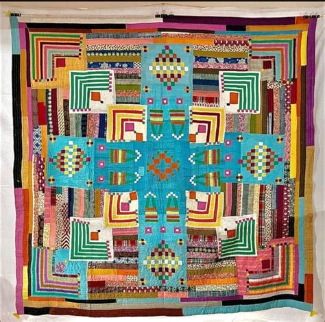 Handcrafted Siddi Quilt With Blue Cross Indigo Republic
